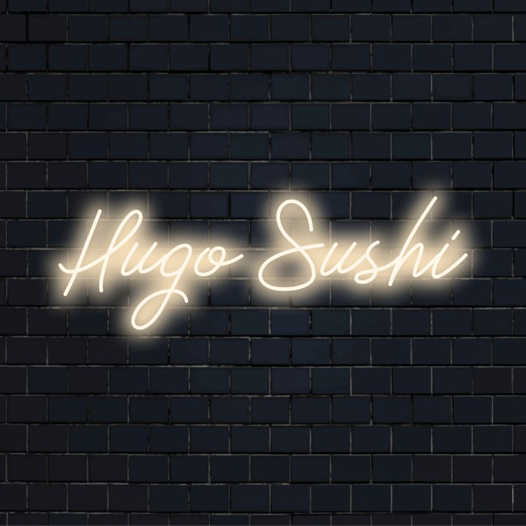 Letrero de neón LED personalizado de Hugo Sushi | Estilo personalizado ...