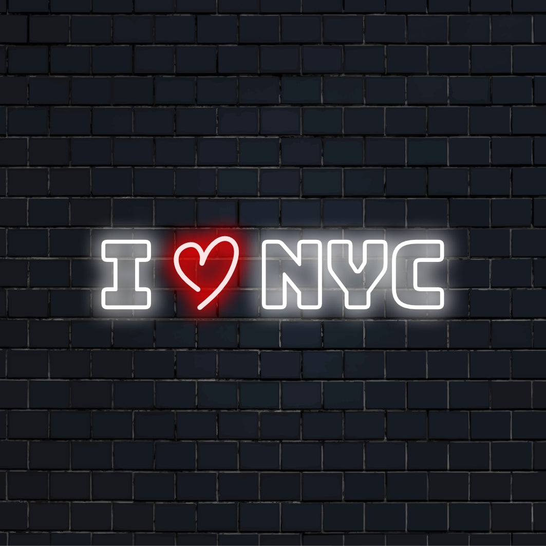 Letrero de neón LED "I Love Nyc" | Letrero luminoso – The Art Neon