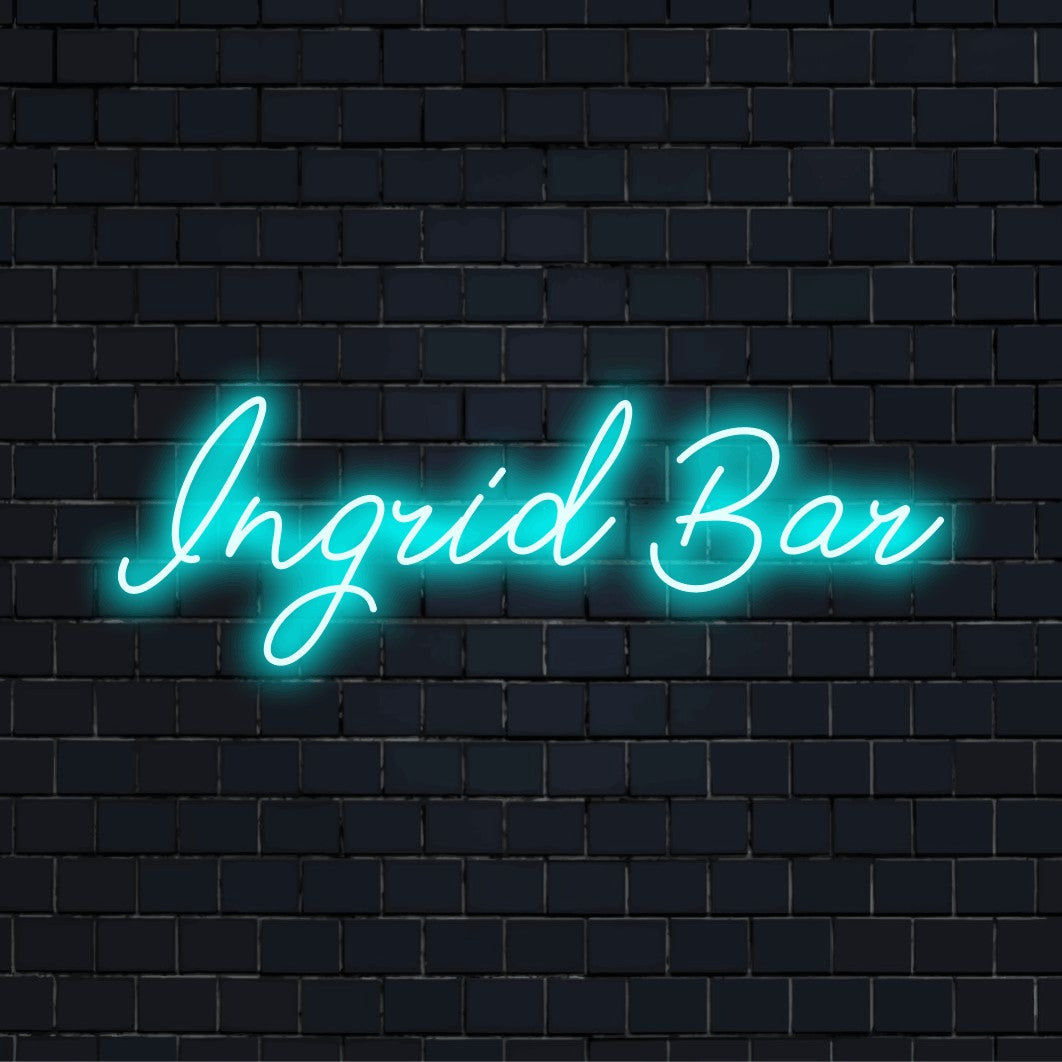 Letrero de neón LED personalizado de Ingrid Bar | Letrero luminoso ...