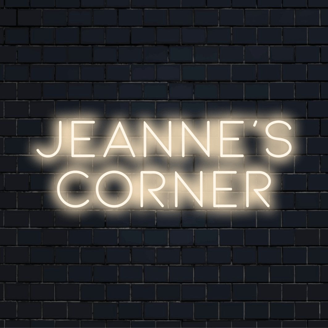 Jeanne_s Corner Personalized LED Neon Sign | Light Sign – The Art Neon