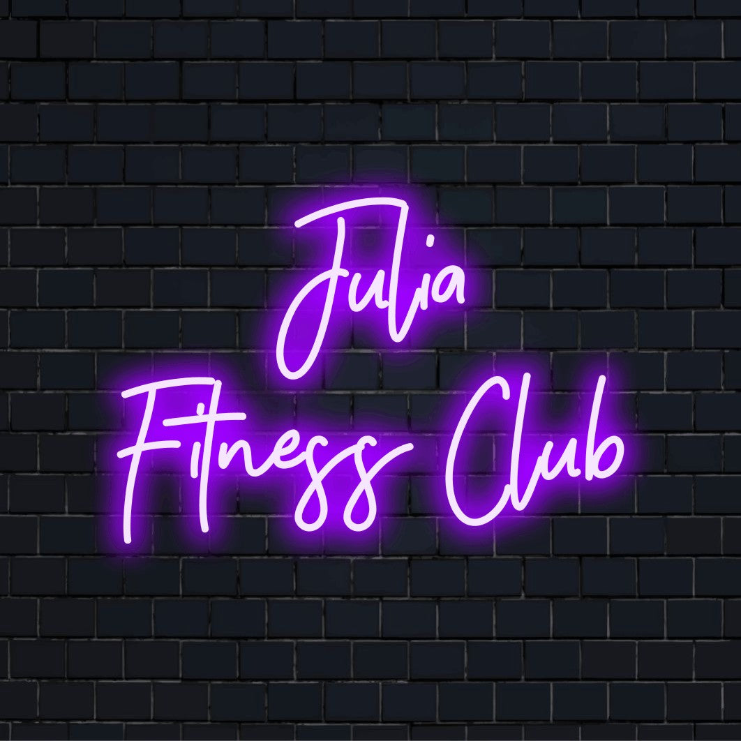 Letrero de neón LED personalizado para Julia Fitness Club | Neón ...