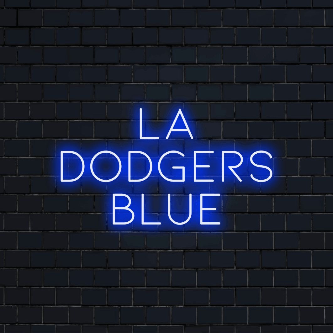 Luz de neón azul de los Dodgers de Los Ángeles | Letrero personalizado ...