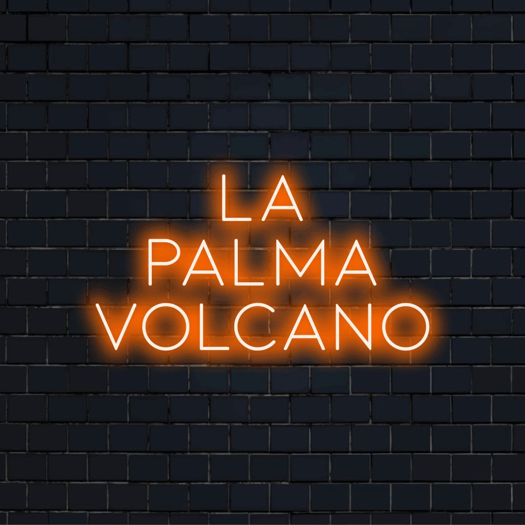 Neonový nápis sopka La Palma | Vlastní styl – The Art Neon