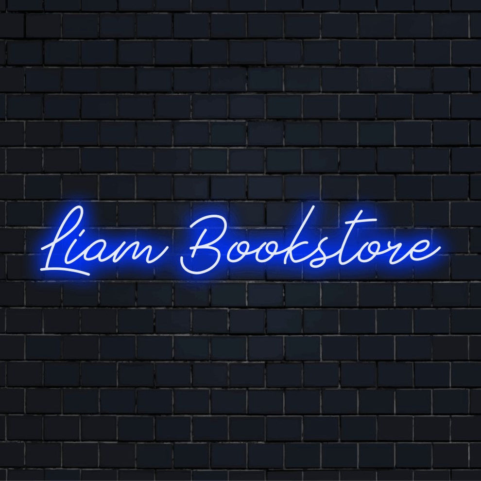 Liam Bookstore Personalized LED Neon Sign | Light Sign – The Art Neon