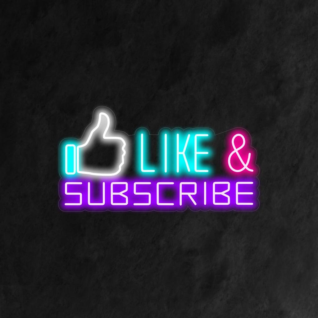 Like and Subscribe Neon Sign | Join the Community | The Art Neon