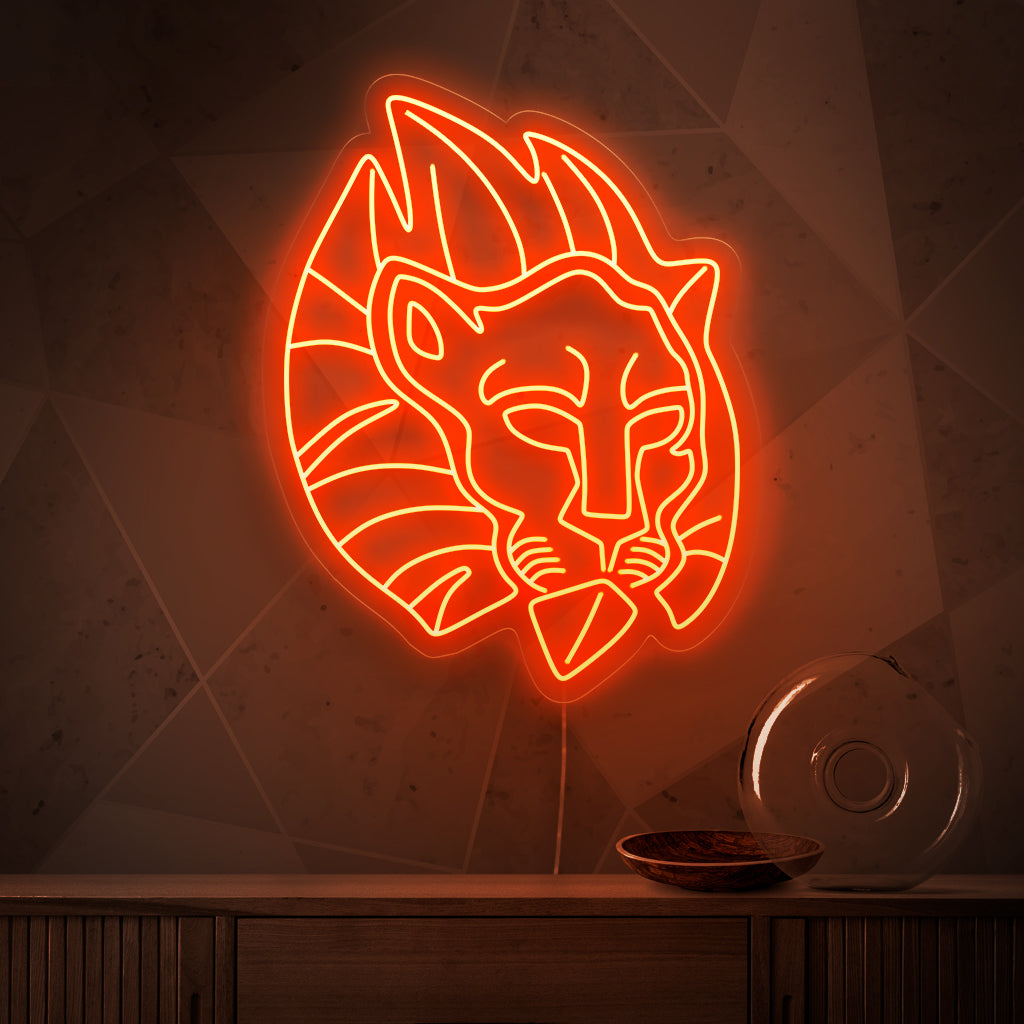 Lion Neon Sign | Majestic and Powerful | The Art Neon
