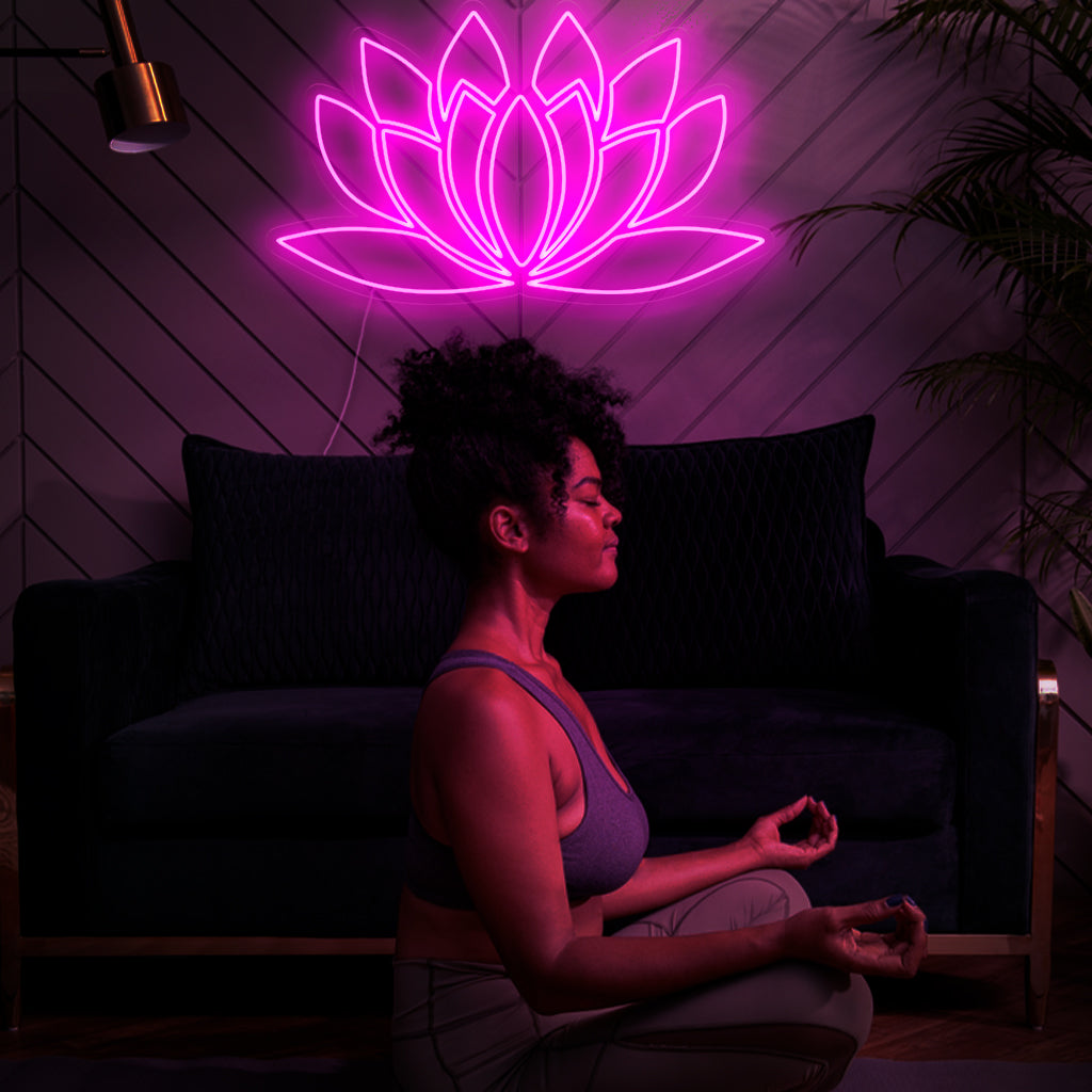 Lotus Flower Neon Sign - Serenity and Beauty - The Art Neon