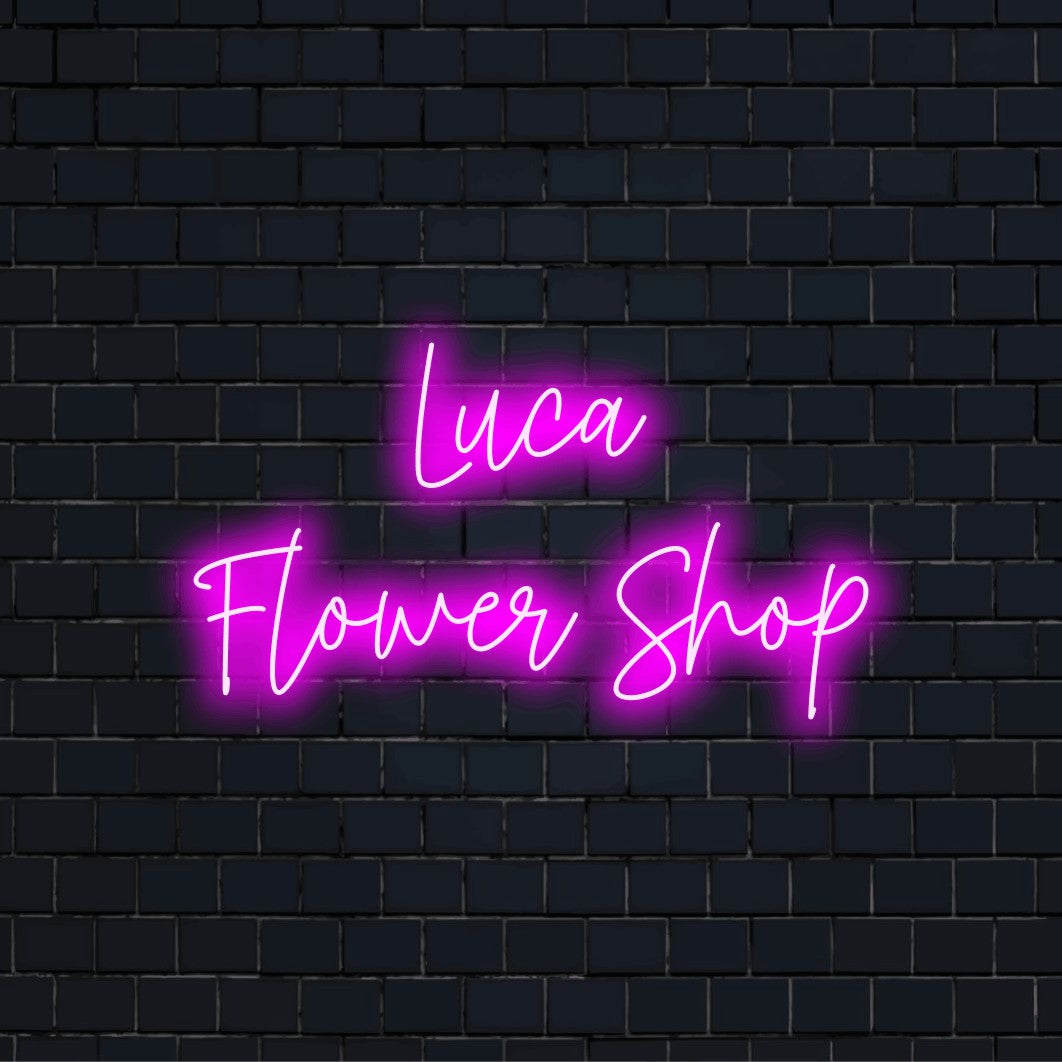 Luca Flower Shop Custom Name Neon Sign | Custom Neon – The Art Neon
