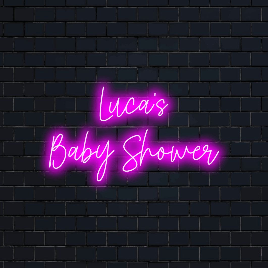Luca_s Baby Shower Personalized LED Neon Sign | Custom Style – The Art Neon