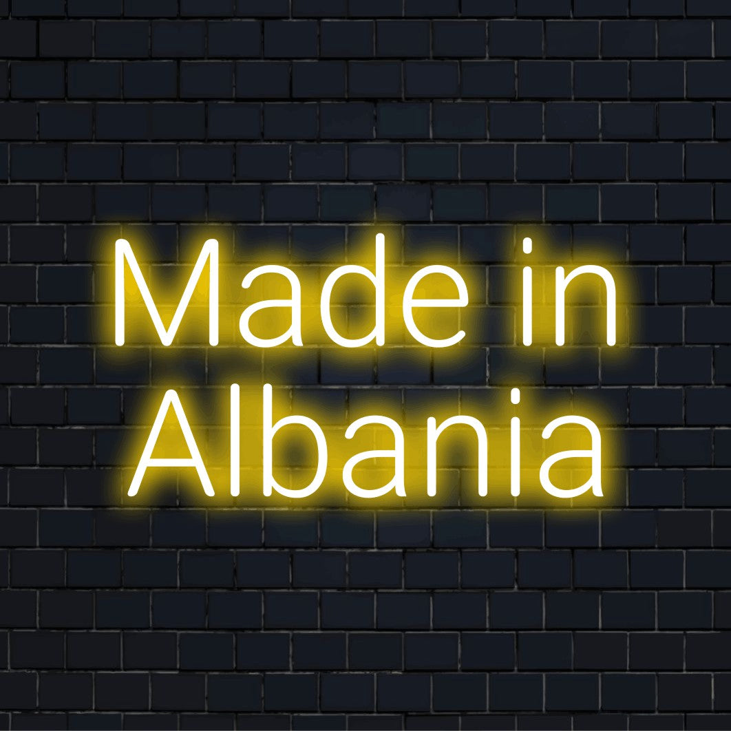 Letrero de neón LED "Hecho en Albania" | Neón personalizado – The Art Neon