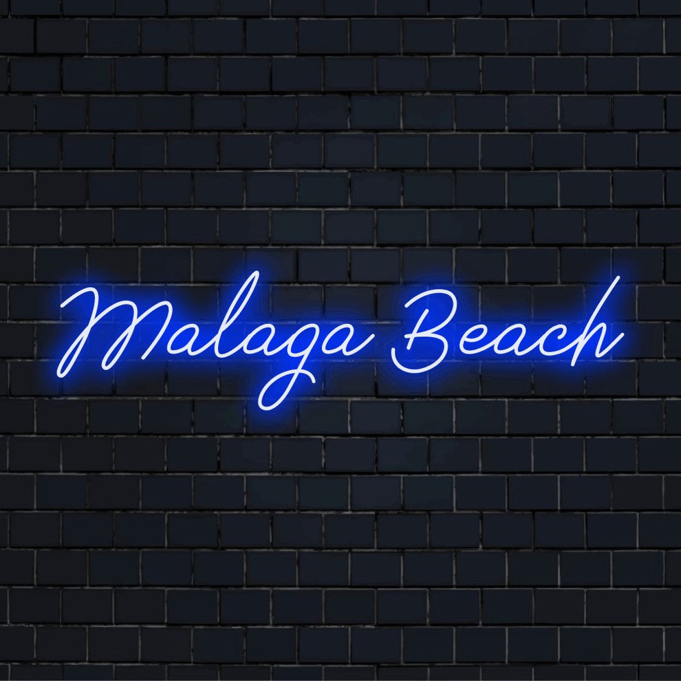 Letrero de neón LED de la playa de Málaga | Neón personalizado – The ...