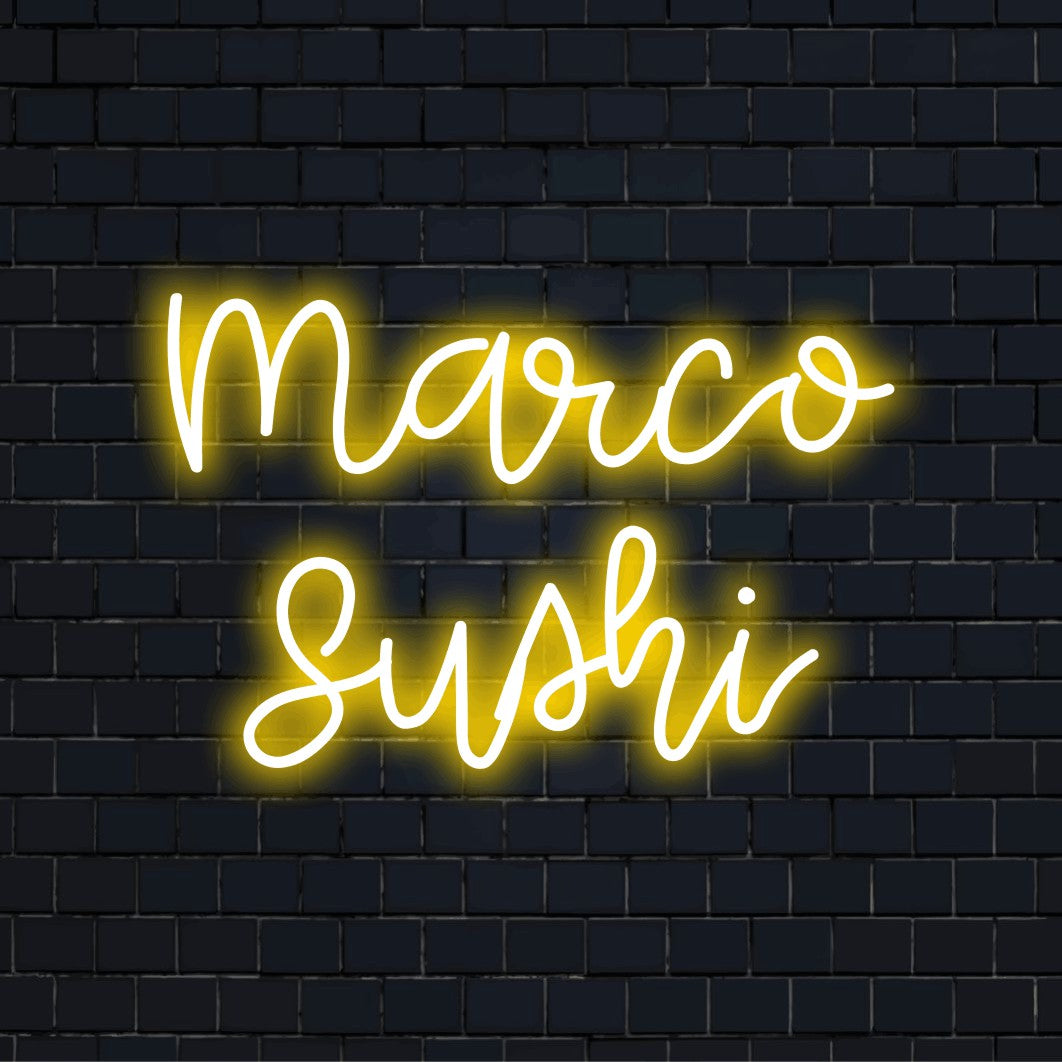 Marco Sushi Personalized LED Neon Sign | Custom Neon – The Art Neon