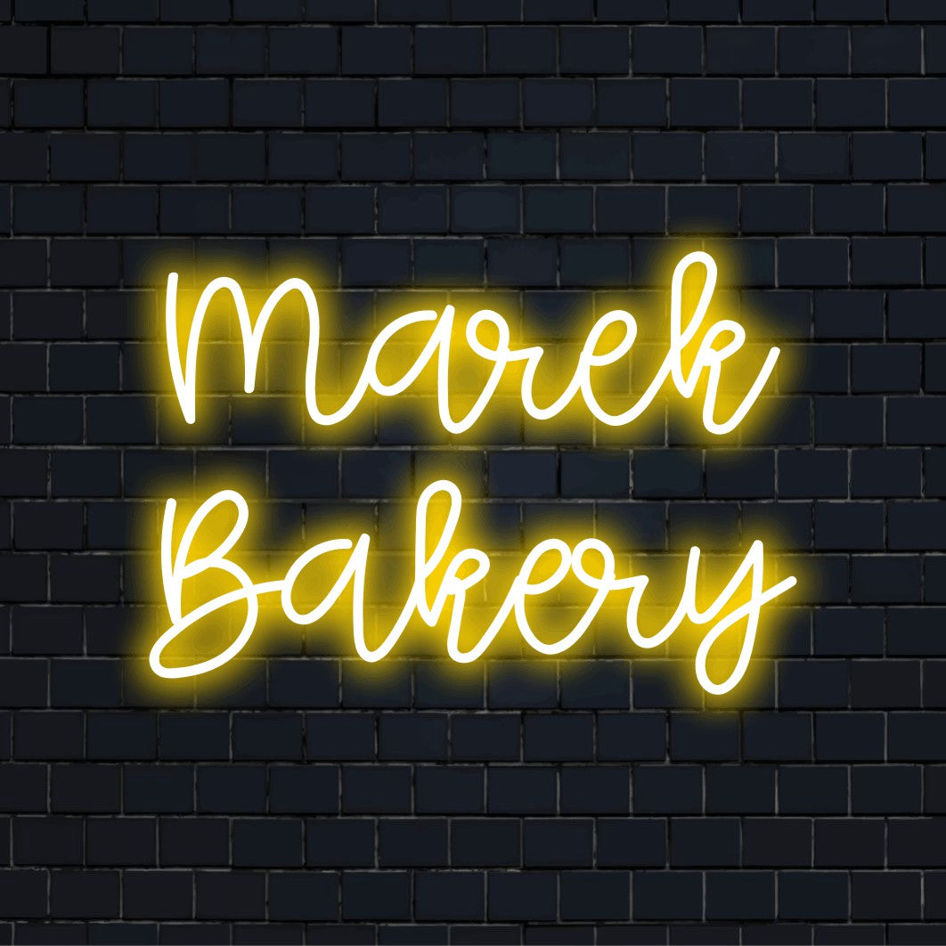 Personalizowany neon LED Piekarni Marek | Neon na zamówienie – The Art Neon