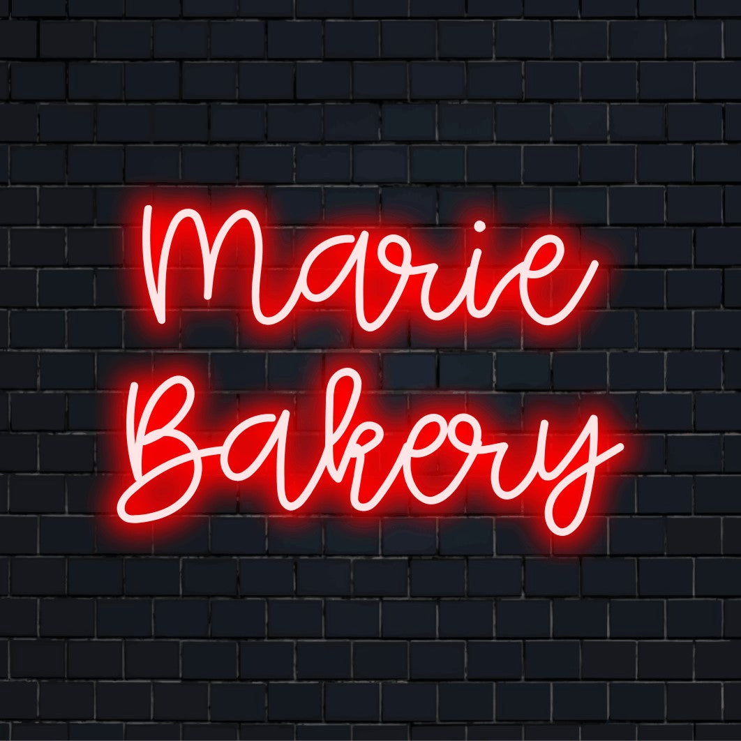 Marie Bakery Custom Name Neon Sign | Custom Style – The Art Neon
