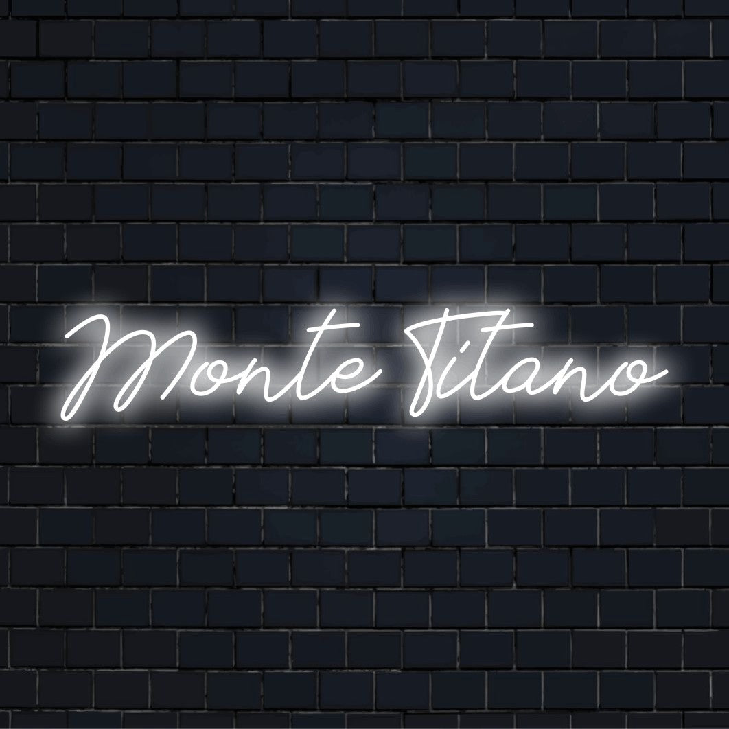Letrero de neón de Monte Titano | Neón personalizado – The Art Neon