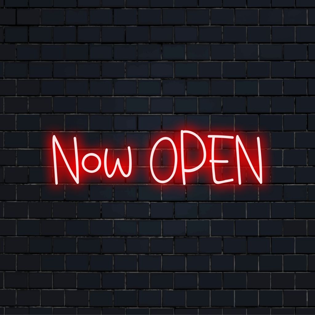 Now Open Neon Sign | Custom Neon – The Art Neon