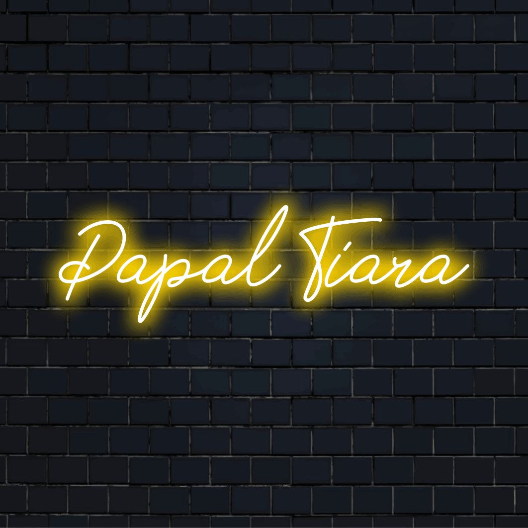 Papal Tiara LED Neon Sign | Custom Light – The Art Neon