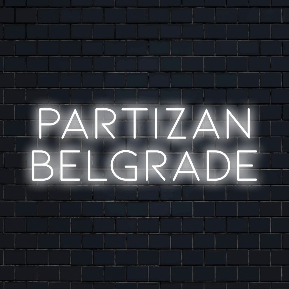 Enseigne lumineuse LED Partizan Belgrade | Enseigne lumineuse – The Art ...