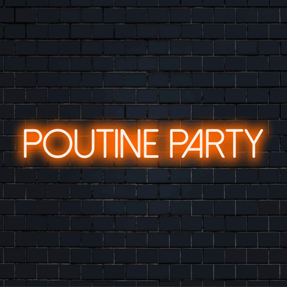 Enseigne lumineuse néon « Fête de la poutine » | Lumière personnalisée ...