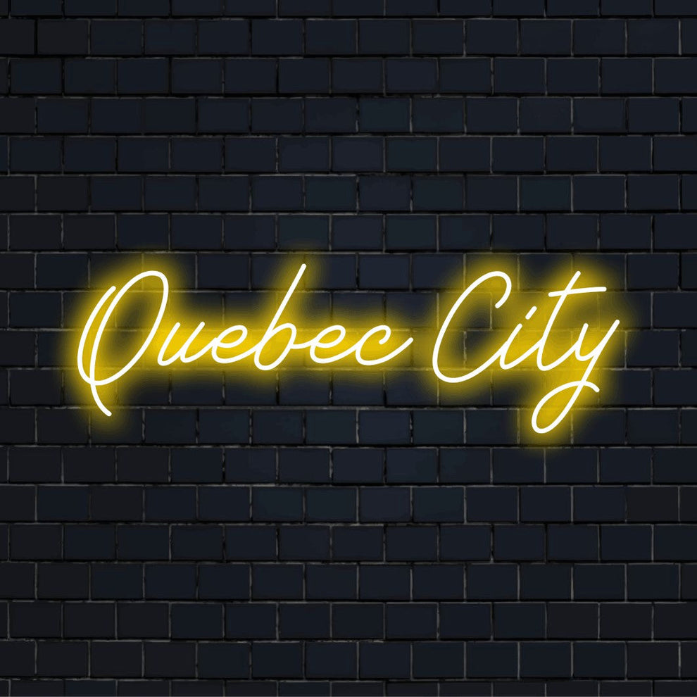 LED neonový nápis Quebec City | Vlastní styl – The Art Neon