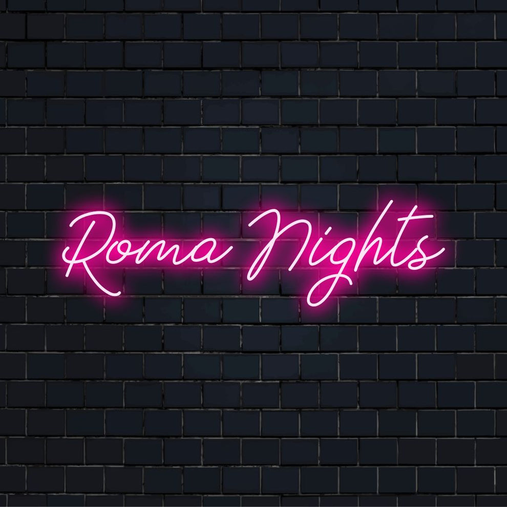 Letrero de neón de Roma Nights | Letrero luminoso – The Art Neon