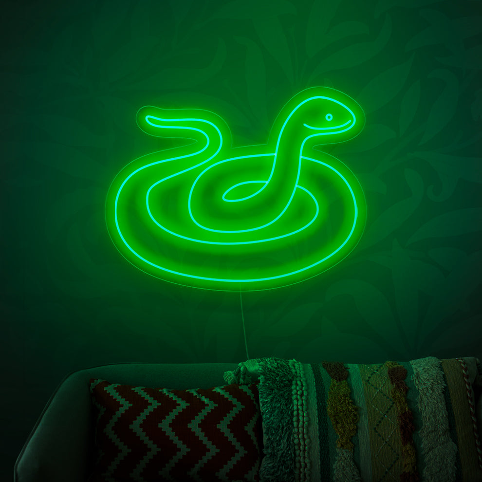 Snake Neon Sign | Serpent-themed LED Wall Art | The Art Neon