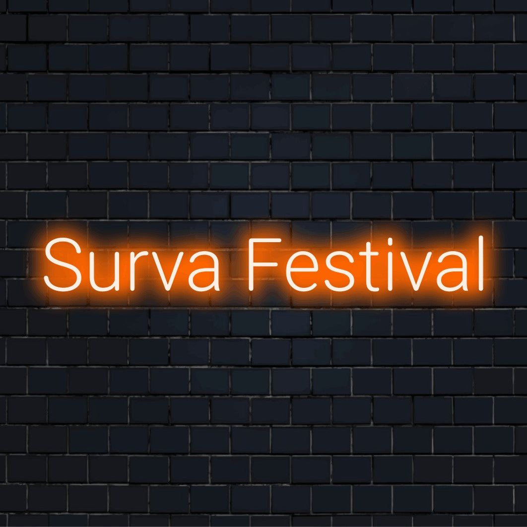 Letrero de neón del Festival de Surva | Estilo personalizado – The Art Neon