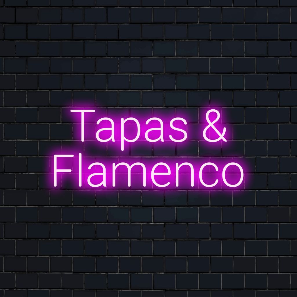 Letrero de neón LED de Tapas Flamenco | Neón personalizado – The Art Neon