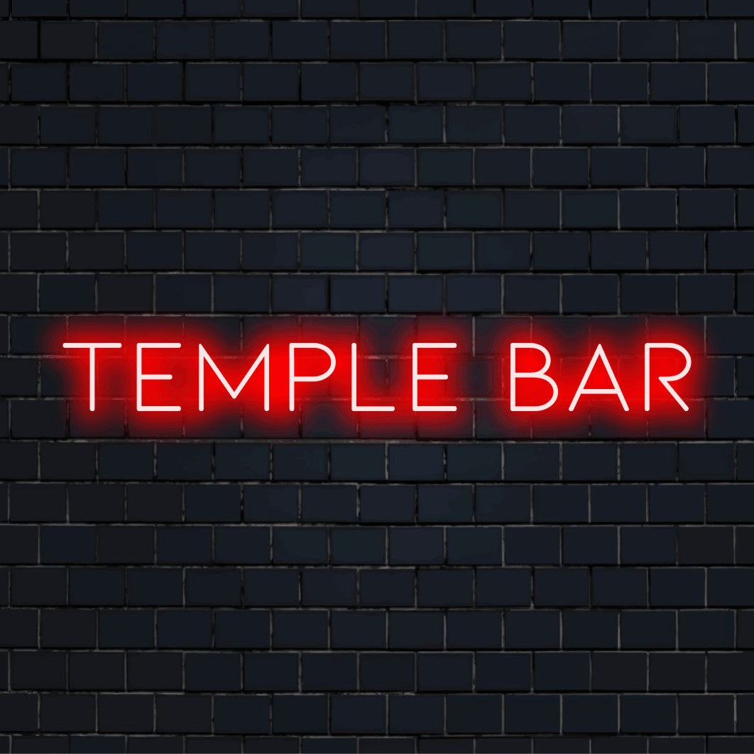 Semn luminos neon cu LED-uri Temple Bar | – The Art Neon