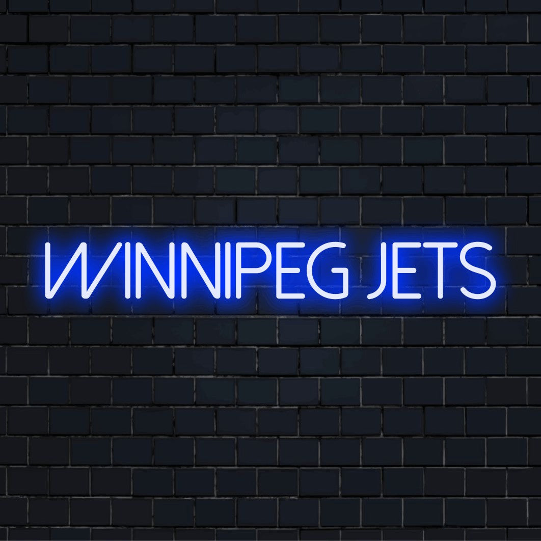 Letrero de neón de los Winnipeg Jets | Neón personalizado – The Art Neon