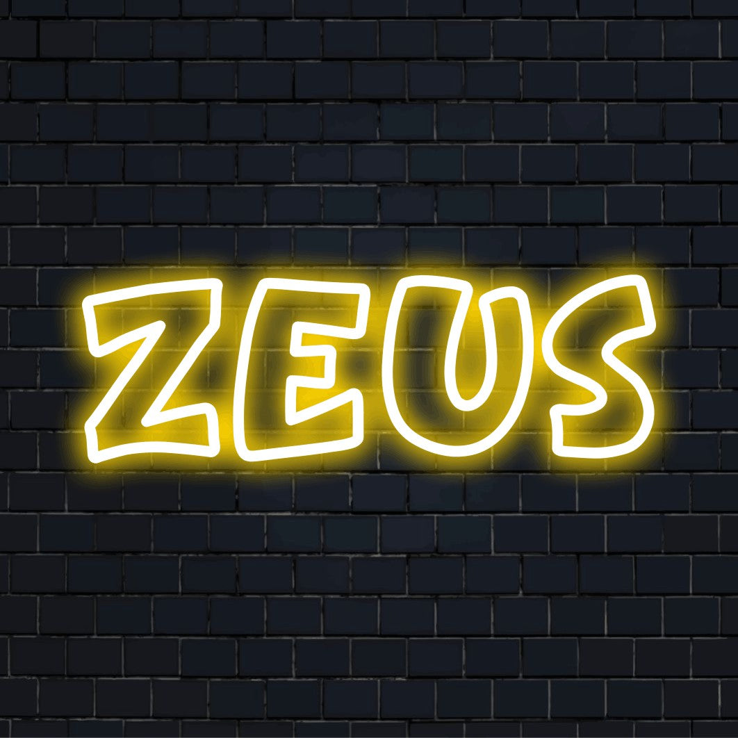 Letrero de neón LED Zeus | Letrero luminoso – The Art Neon